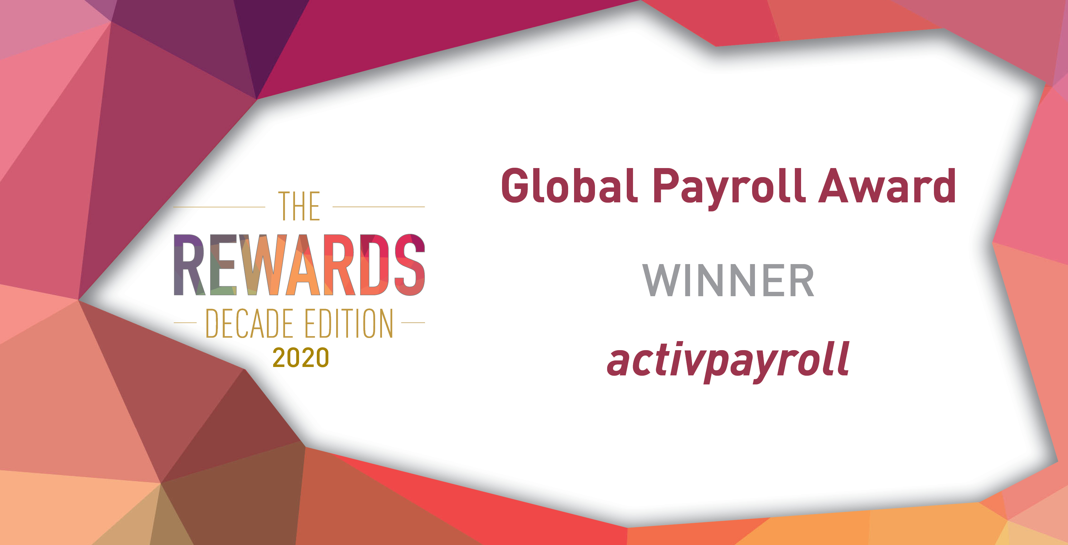 Global Payroll award win - activpayroll
